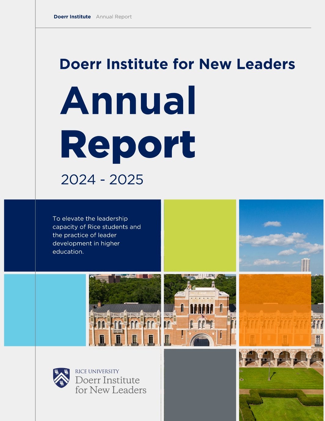Annual Report | Doerr Institute for New Leaders | Rice University